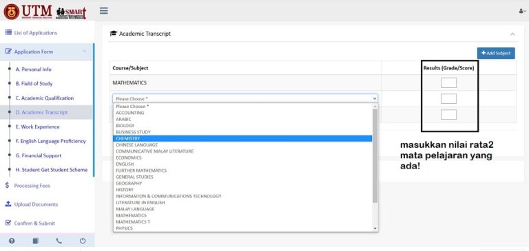 Cara Daftar Jadi Mahasiswa Di UTM Malaysia - Teknik Mesin