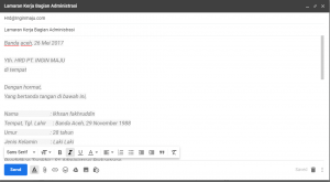 13 Template Contoh Surat Lamaran Kerja Via Email Terbaru