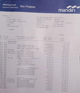 2 Contoh Rekening Koran Mandiri Online Dan Fisik - Tip Kerja